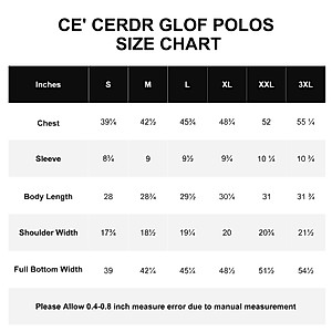 CE' CERDR Men's Golf Polo Shirts Short Sleeve Quick-Dry Moisture Wicking Athletic Performence Casual Golf T-Shirt