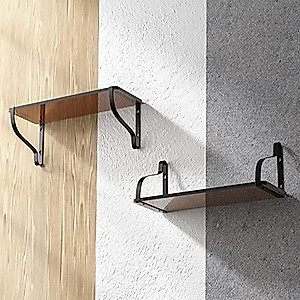 Acrylic Floating Shelves,15.7"Floating Shelves Wall Mounted Set of 2, Sturdy Thickness 10mm(0.4inch) Acrylic Shelves for Bedroom, Bathroom, Living Room, Kitchen, Laundry Room Storage & Decoration