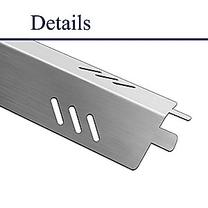 Folocy BBQ Gas Grill Replacement Parts Grill Heat Plates Shield Heat Tent Burner Cover for Backyard WM16-GBC1429WB, BY13-101-001-11, BY14-101-001-01, Uniflame GBC1403W, GBC1429, 13 1/16" x 3 5/8"