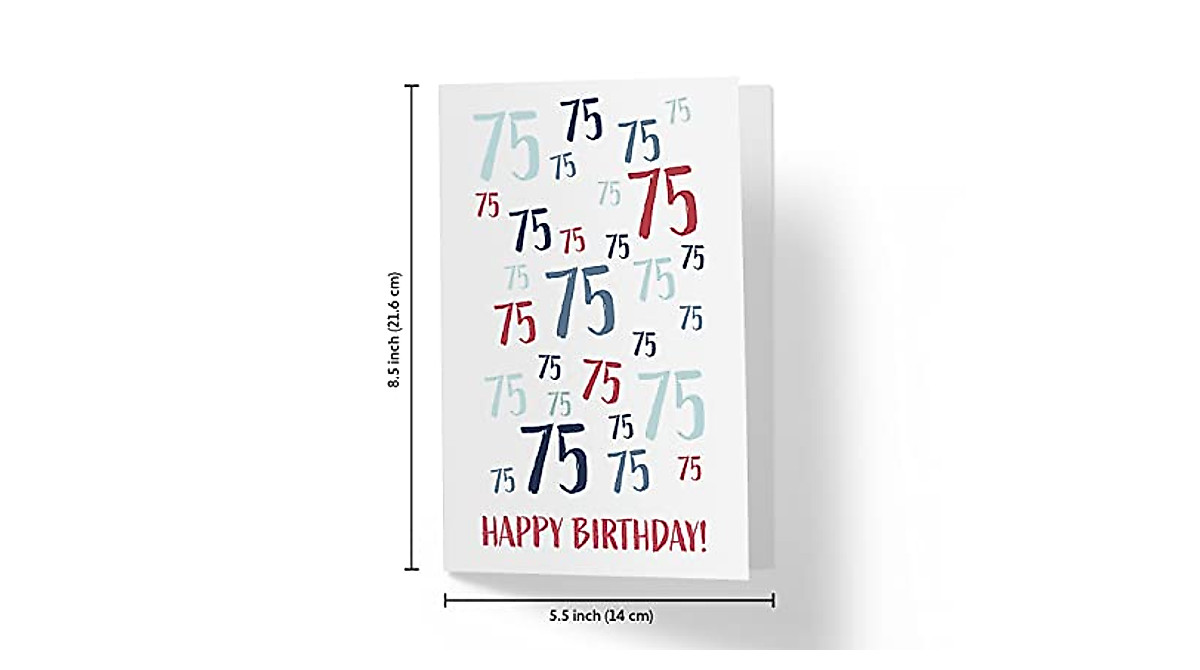 75th Birthday Card - Celebrate Milestones with Premium Quality