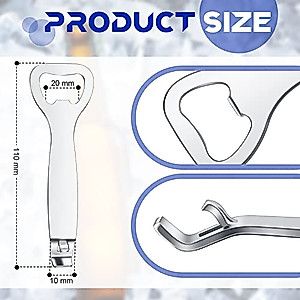 Gandeer 3 Pcs Vial Decapper for 20mm and 13mm Flip Vial Cap Stainless Steel Remover Oral Liquid Pharmacy Seal Opener Crimped Vial Cap Opener Bottle Openers for Beer Bottle Can Jar Lid