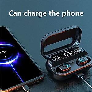 Qaailabf Wireless Earbuds in-Ear Earbud, Bluetooth Headphones 5.3 Stereo, Led Display, Breathing Lamp, Ip4 𝖶𝖺𝗍𝖾𝗋𝗉𝗋𝗈𝗈𝖿 Earphones Sport Headset for Workout, Running, Gym