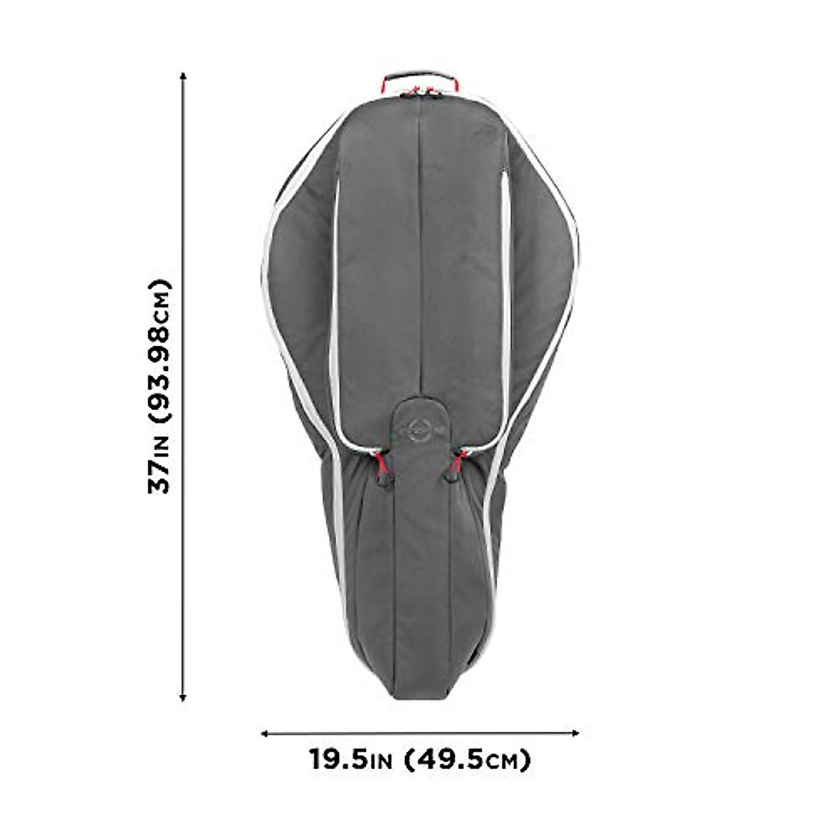 Allen Company Titan Krait Crossbow Case - Soft-Shell Design - Fits Scoped Narrow Limb Crossbows - Oversized Pockets for Bolts, Quivers, and More - Gray/Red - 37" x 19.5"