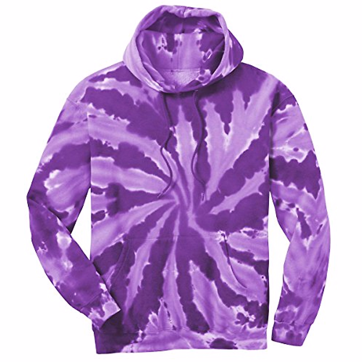 Port & Company Tie-Dye Pullover Hooded Sweatshirt M Purple
