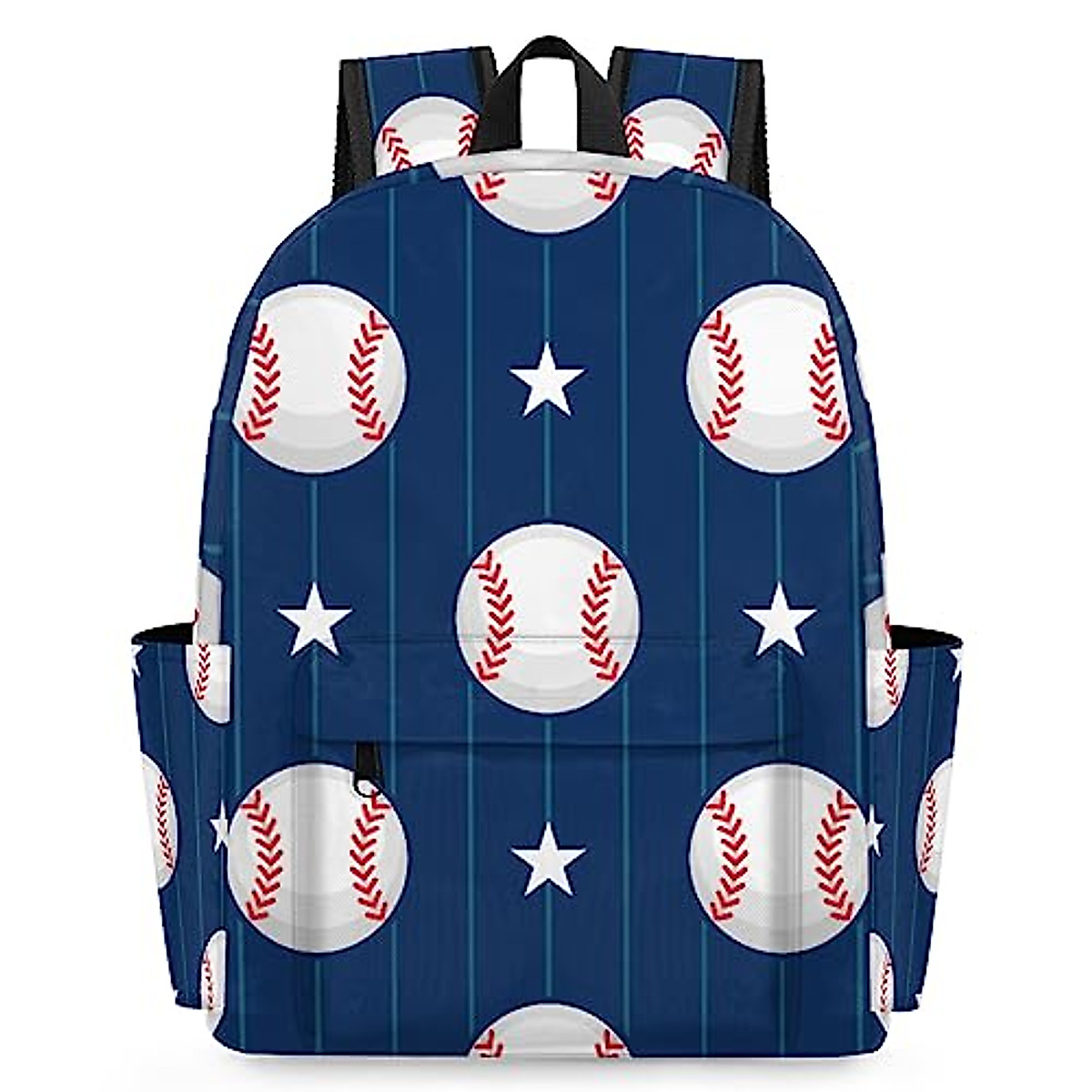 Bardic Backpack for Kids Kindergarten Boys Girls Backpack Metal Double Zipper Lightweight School Bookbag Travel Backpack - Baseball Pattern