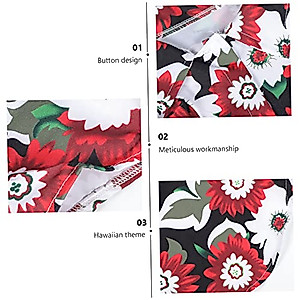 3pcs XXL Pet Fashionable Breeze Fashion Apparel Decorative Red Printed Outfit in Clothing Style Small Clothes Cartoon Chic Cats Sleeveless Themed Puppies Beach Summer Red- T-