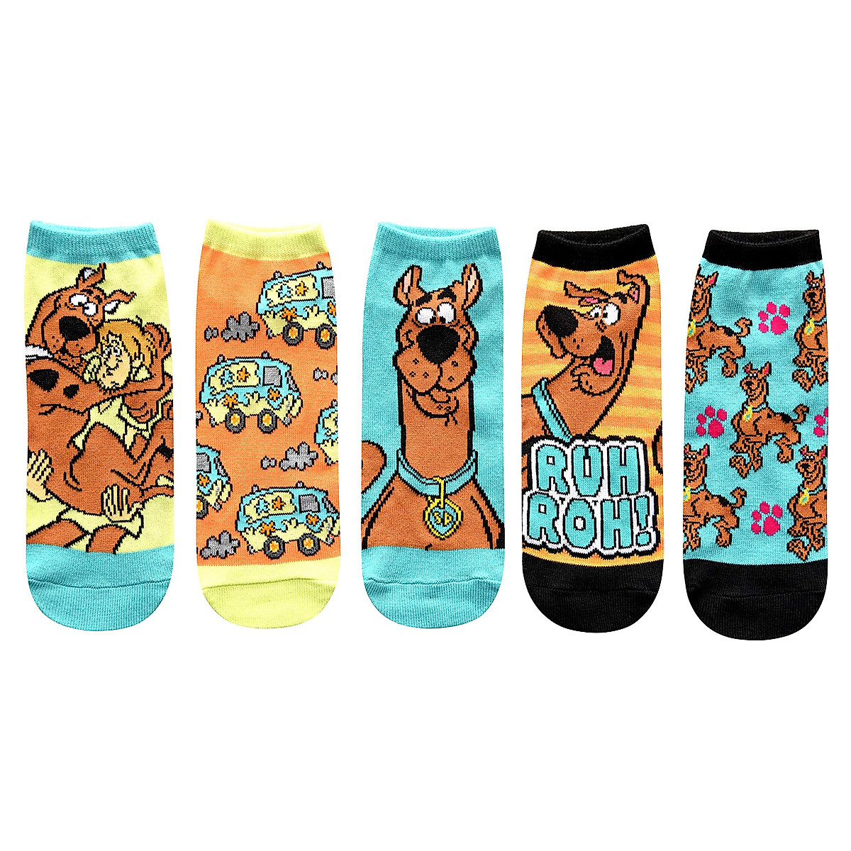 Hyp Scooby Doo Juniors/Womens 5 Pack Ankle Socks