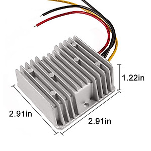 DC Voltage Reducer Converter, MELIFE Waterproof Automatic Buck Boost Converter DC-DC 8V-40V to 12V 6A 72W Step Down Up Power Supply Regulator Module Transformer