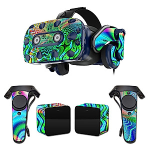 MightySkins Skin Compatible with HTC Vive Pro VR Headset - Psychedelic | Protective, Durable, and Unique Vinyl Decal wrap Cover | Easy to Apply, Remove, and Change Styles | Made in The USA
