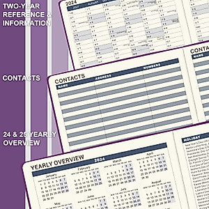 Appointment Book 2024-2025 /Planner - Weekly Appointment Book, JUL 2024 - JUN 2025, 8.5" x 11", Daily/Hourly Planner with 15-Minute Interval, Purple