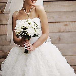 IDASANY Jewelry Set for Women, Cubic Zirconia Necklace Dangle Earrings & Bracelet Jewelry Set for Bride Bridesmaid Wedding Prom Party