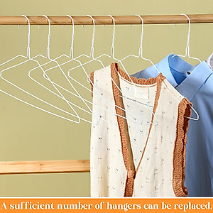 Yuntau 120 Pcs Wire Hangers Bulk Dry Cleaner Hangers 18" Caped Clothing Hangers Suit Hangers Strut Hangers for Dry Cleaners or Home