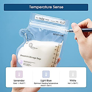 SEEDNUR Disposable Breastmilk Storage Bags Breastmilk Storaging Containers 7.8oz Nursing Bags 100 Counts