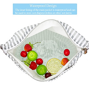 BABEYER 2Pcs Wet Dry Bags for Baby Cloth Diapers Waterproof Washable Reusable with Two Zipper Pockets for Dirty Gym Clothes, Travel, Beach Pool Daycare Soiled baby Accessories