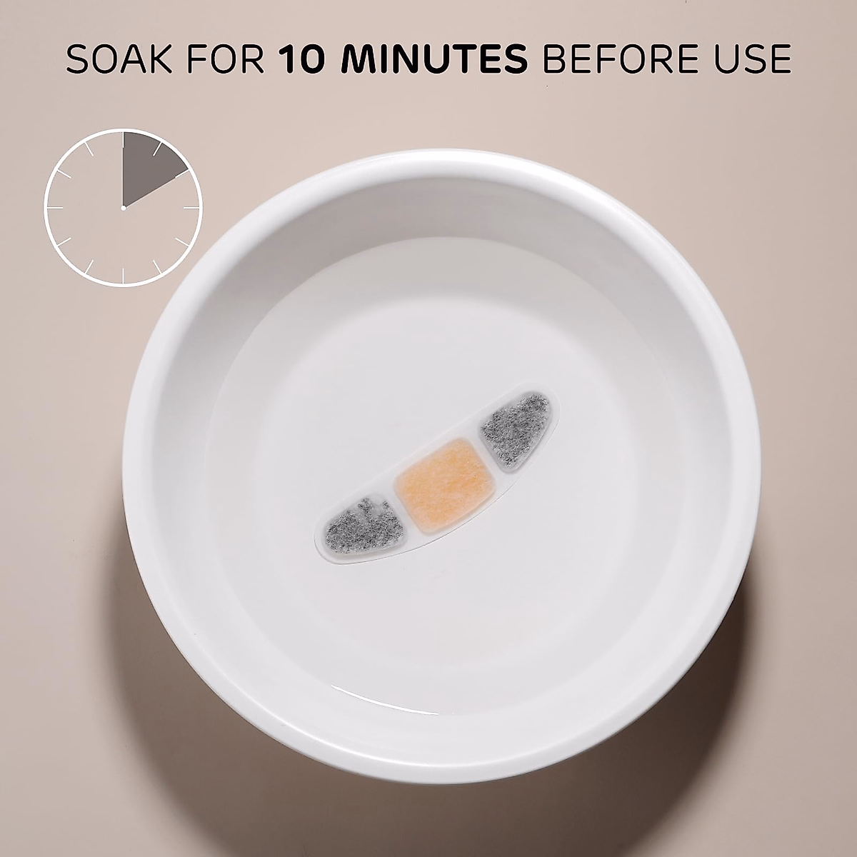 iPettie Water Fountain Filters Kits for Twins Cat Water Fountain Stainless Steel with Two Spouts, IP-WF-S05-F4, 4 x Carbon Filter, 4 x Sponge Filter