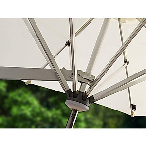 NOALED Parasols 8ft / 250cm Wall Balcony Patio Umbrella, Garden Wall Mounted Cantilever Tilting Sunshade Umbrella with Metal Pole