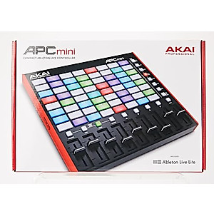 AKAI Professional APC Mini MK2 - USB MIDI Pad Controller for Clip Launching with Ableton Live Lite, 64 RGB Pads, Drum and Note Mode and MIDI Mixer
