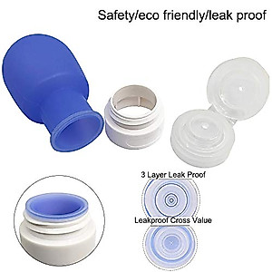 4 pcs Squeeze Salad Dressing Bottles, FineGood 1.3oz and 2 oz. Portable Sauce Containers, Leak Proof Food Storage Condiment Bottles, Comes with 2 pcs Cleaning Brushes - 4 Colors