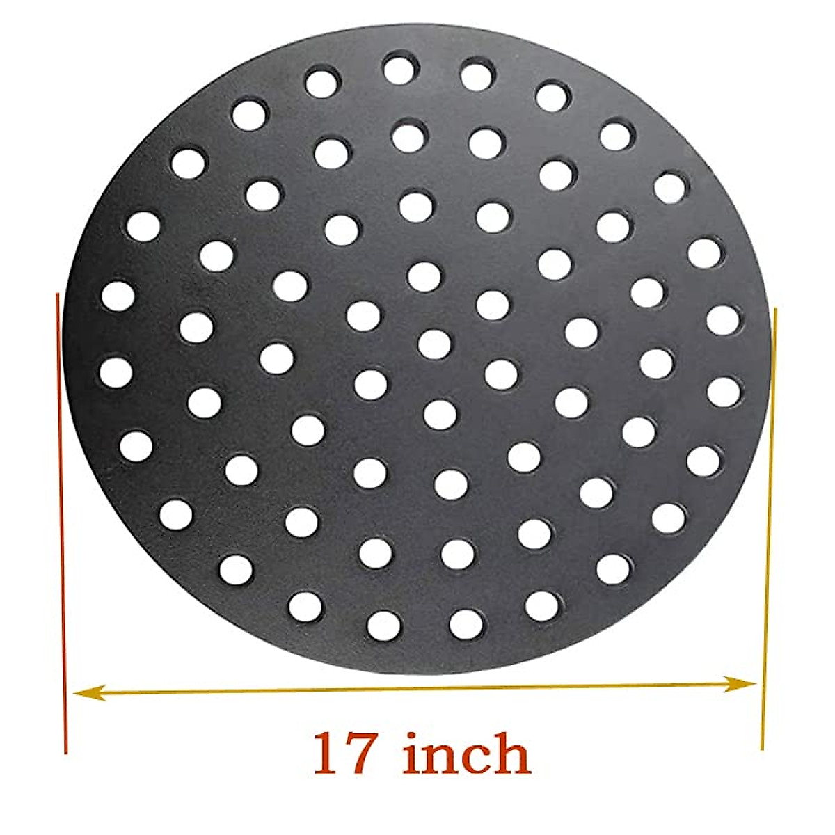 Dongftai 17 inch Round Cast Iron Fire Grate Replacement Parts for XLarge Big Green Egg,Fire Grate Bottom Grate Grill Parts for Weber 22" Charcoal Grill,XL Big Green Egg Accessories