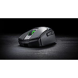 ROCCAT Kain 200 Wireless PC Gaming Mouse, AIMO RGB Backlit Lighting, Owl-Eye Optical Sensor, Ergonomic Mouse Feel, 5 Side Buttons, Adjustable Up to 16,000 DPI, Up to 50 Hour Battery Life, Black