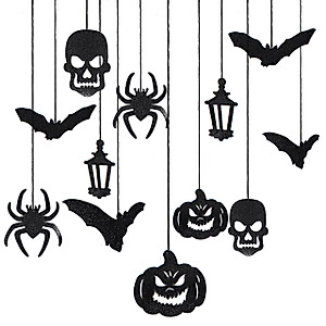 JOYIN Halloween Haunted House Chandelier Decoration Swirl Ceiling Hanging and Wall Decoration Set