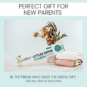 Loomey Laundry Dryer Clips, Perfect for Socks, Underwear, Small and Baby Clothes Nappy, Bibs, Sturdy Gripping Slip Resistant Clothesline Hanger, Plastic pegs for Washing line (2X17 Pins) - Cream