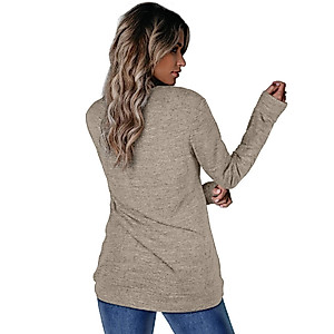 Womens Pullover Knit Sweaters Tunic Sweatshirts Crewneck Winter Clothes L