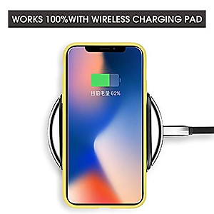 xperg iPhone XR Case, iPhone XR Silicone Case, Liquid Silicone Gel Rubber Shockproof Case Soft Microfiber Cloth Lining Cushion Full Body Compatible with iPhone XR 6.1" (2018) (Lemon Yellow)