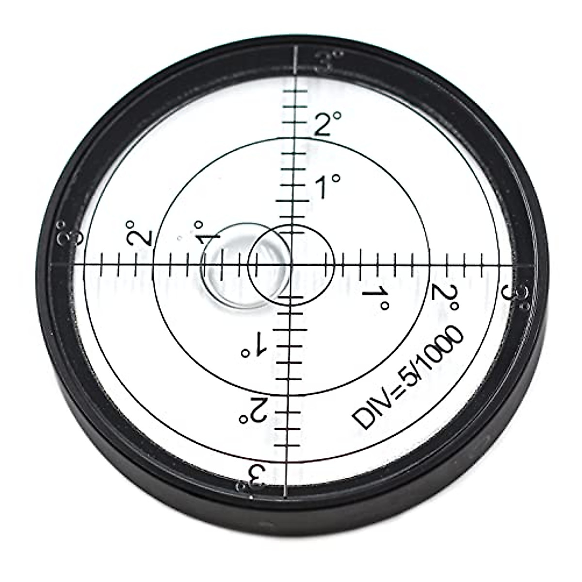 Chiloskit Aluminium Precision Spirit Bullseye Round Bubble Level Tool Rv Campers Leveling Circular Bubble Inclinometers for Surveying Instruments and Tribrachs, Ø2.4",Accuracy 15'/2