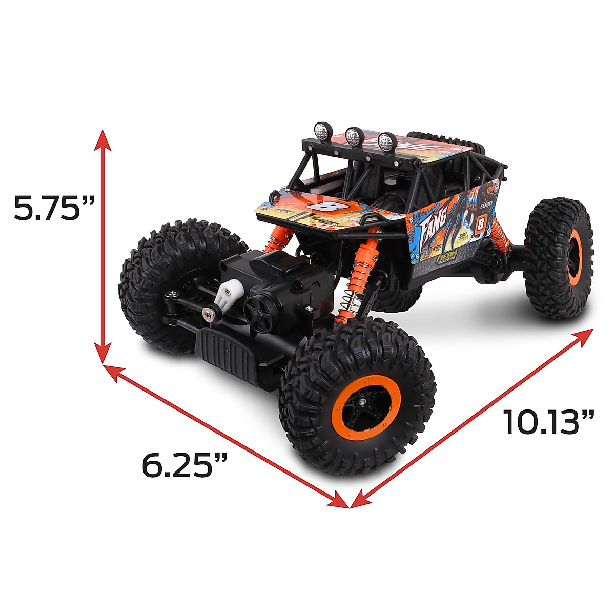 NKOK Mean Machine 1/16 R/C Rock Crawler Series [2.4GHz] Rock Crawler Fang, Innovative Suspension System, Powerful Motor, Grippy Tires, 150-foot Range, Pistol Grip Controller, Real time 4x4