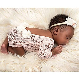 Newborn Photography Props Outfit Baby Girls Newborn Photography Props Lace Romper With Heandbands