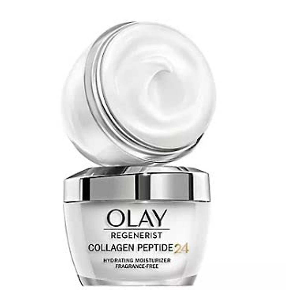Olay Regenerist Collagen Peptide 24 Face Moisturizer with Niacinamide, Pack of 2 of 1.7 Oz. in Blister Pack for Firmer Skin, Anti-Wrinkle Fragrance-Free