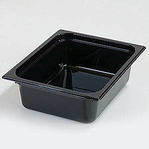 Carlisle FoodService Products 10221B03 StorPlus Half Size Food Pan, Polycarbonate, 4" Deep, Black
