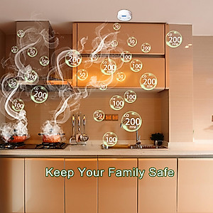 Carbon Monoxide Detectors, 2pcs CO Alarm Detector, Carbon Monoxide Alarm with LCD Digital Display (Batteries NOT Included)