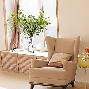 Melorca&Guilla Artificial Plants,2PCS 43.3" Green Nandina Faux Branches for Vase,Artificial Plants for Shop Garden Office Home Décor