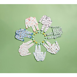 Mud Pie Baby Boy's Noahs Ark Pajama Set, White, 5T