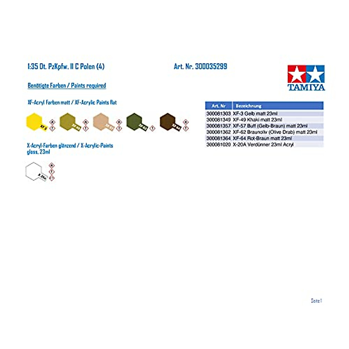 Tamiya Models Pzkpfw Ii Ausf.C (4) 1/35