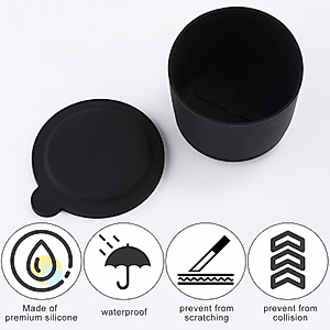 4pcs Ice Block Stencil, Reusable Silicone Ice Template with Lid Ice Shaver Template Ice Stencil Replacement for Kitchenaid Ice Shaver Machine Accessories for Shaved Ice Making (Black)