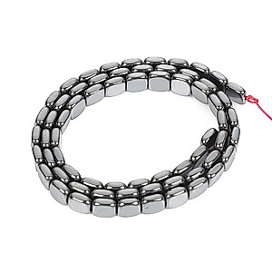 NHBT YU Oblate Square Natural Stone Beads Cube Black Hematite Beads Cube Loose Beads for Jewelry Making DIY Bracelet Accessories T87 (Color : H8481, Item Diameter : 6x6x2mm About 66 pcs)