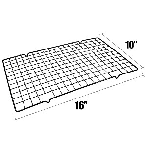 Daycount® 2-Pack Heavy-duty Cooling Rack for Baking Stacking 10 x 16 Inch Stainless Steel Wire Rack for Cooling, Drying