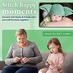 BeCraftee Crochet Hooks Kit - 31 Piece Set with 9 Ergonomic Hook Sizes, 6 Yarn Needles, Additional Knitting & Crochet Supplies and Carrying Case﻿