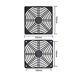 ELUTENG 120mm Fan Filter 2 Pack IP40 Dustproof Blower Guard ABS Computer Ventilator Grill 12cm Fan Mesh Cover Tool-Free Fan Strainer Compatible for 120x120 Case Fan USB Cooling Fan