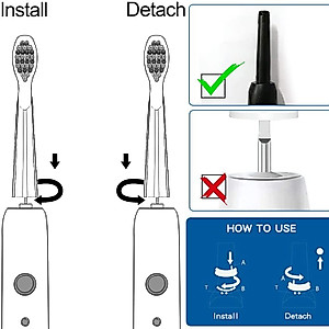 Toothbrush Heads for FairyWill, Replacement Brush Heads for Fairy Will, Electric Toothbrush Replacement Heads for Fairywill FW-507/508/551/515/917/959, FW-D1/D3/D7/D8