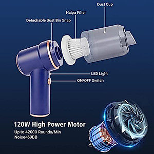 Nozaya Car Handheld Vacuum Cleaner Cordless - Wet and Dry, Easy to Carry