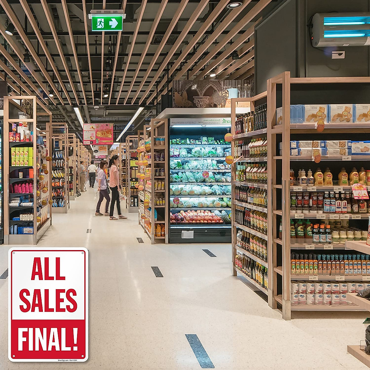 SmartSign “All Sales - Final” Store/Business Policy Sign, 10 x 7 inch, Digital Printing, 55 mil HDPE Plastic, Red and White, Made in USA