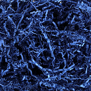 8 Bags of Crinkle Cut Paper Shred Filler, 2.0 Lb, Great for Gift Wrapping, Basket Filling, and More (Yellow & Navy Blue)