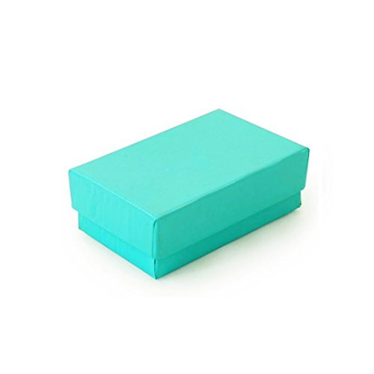 TheDisplayGuys - 100-Pack #21 Cotton Filled Cardboard Paper Jewelry Box Gift Case - Teal Green (2 5/8" x 1 5/8" x 1")