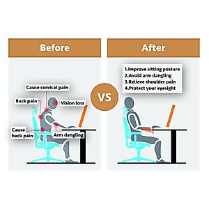HONJIE Computer Arm Rest for Desk, Suitable for Office desks, Sturdy Mouse arm Support, Computer Desk Extender, Suitable for Home and Office