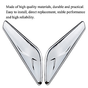 2 PCS Front Fender Chrome Finisher Trim Right Left Side Fits BMW X3 F25 X4 F26 2013-2017 Replaces 51117338570 51117338569