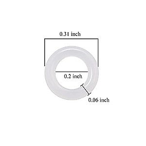 ThreeBulls 120Pcs Clear Rubber O-Ring Switch Dampeners Keycap White for Cherry MX Key Switch Keyboards Dampers